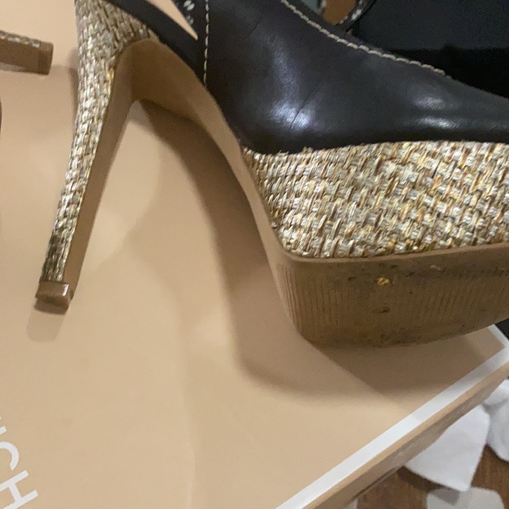 Black Platform Heels With Wicked Platform Base - Gem
